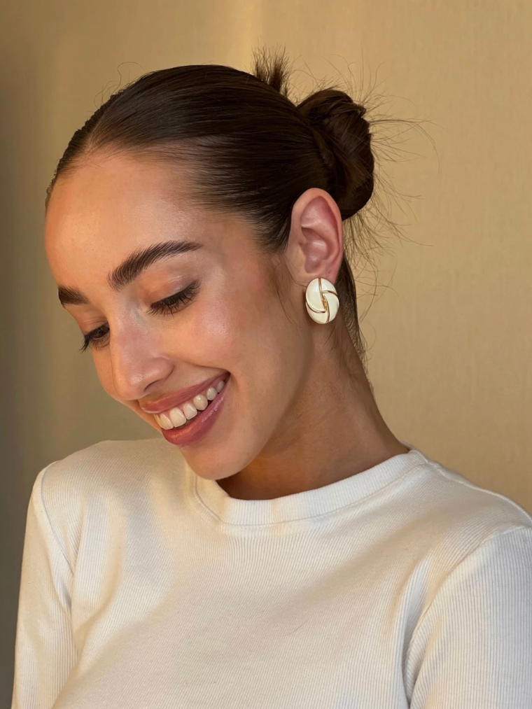 Vintage White earrings – Perfect Corset NY Clothing